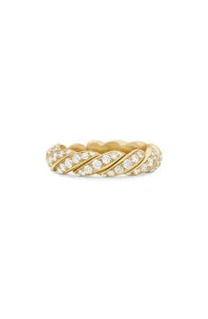 David Yurman Pavéflex Band Ring - Gold/diamond