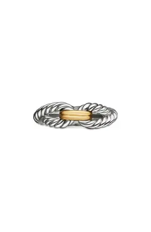 David Yurman Cable Loop Ring With 18k Gold - Silver