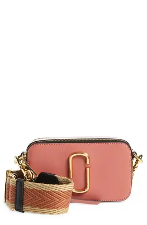 Marc Jacobs The Snapshot Leather Crossbody Bag In Light Mahogany Multi At Nordstrom Light Mahogany Multi