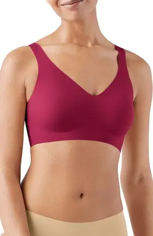 TRUE & CO True Body Boost V-neck Bra Beet Red