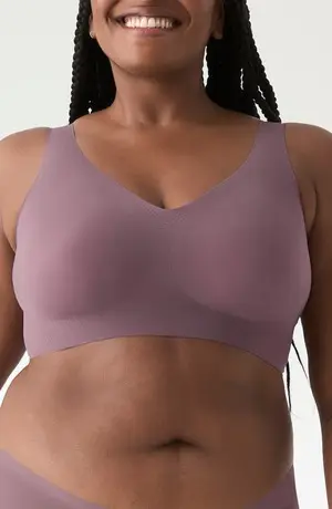 TRUE & CO True Body Boost V-neck Bra Blackberry