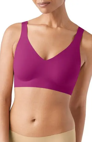 TRUE & CO True Body Boost V-neck Bra Purple Thistle