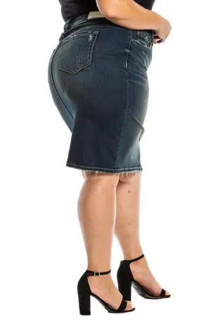 SLINK JEANS Denim Pencil Skirt