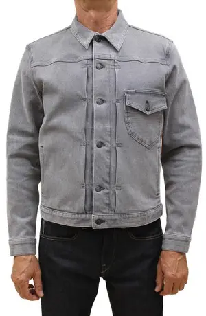 HIROSHI KATO Stretch Denim Trucker Jacket
