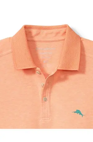 Tommy Bahama Tommy Bahama Emfielder Polo Peach M Heather