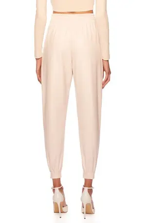 Susana Monaco Faux Leather Jogger - Blanched Almond