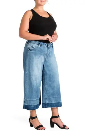 STANDARDS & PRACTICES Release Hem Denim Culottes
