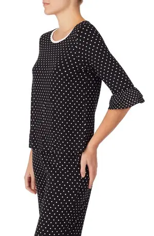 Kate Spade New York Polka Dot Jersey Crop Pajamas