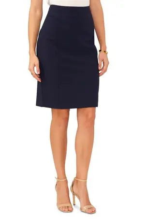 Chaus High-low Ponte Knit Skirt - Night Navy