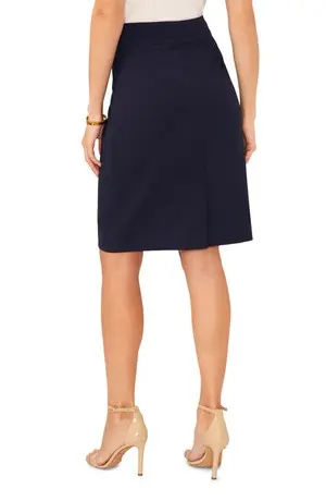 Chaus High-low Ponte Knit Skirt - Night Navy