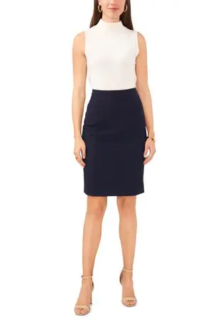 Chaus High-low Ponte Knit Skirt - Night Navy