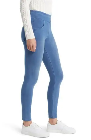 Hue Game Changing Seamless Denim Leggings - Classic Light Wash