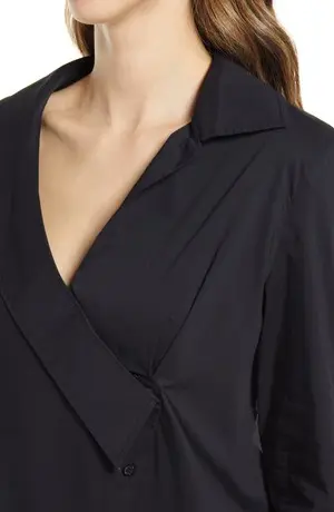 Halogen Asymmetric Button-up Blouse