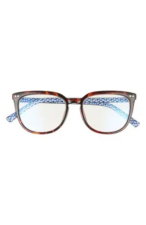 Kate Spade New York Albi 52mm Blue Light Blocking Reading Glasses - Havana/clear