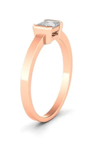 HAUTECARAT Lab Grown Diamond Band Ring Rose Gold