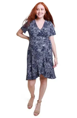 Ingrid & Isabel® Floral Maternity Nursing Wrap Dress