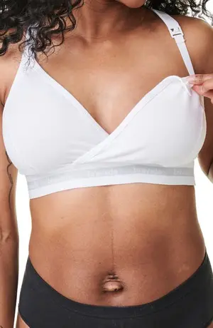 BRAVADO DESIGNS Original Organic Cotton Blend Maternity/nursing Bra - White