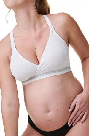BRAVADO DESIGNS Original Organic Cotton Blend Maternity/nursing Bra - White