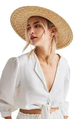 Brixton Joanna Straw Visor - Honey