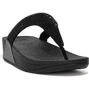 Fitflop Lulu Embellished Flip Flop - All Black
