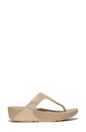 Fitflop Lulu Embellished Flip Flop - Latte Beige