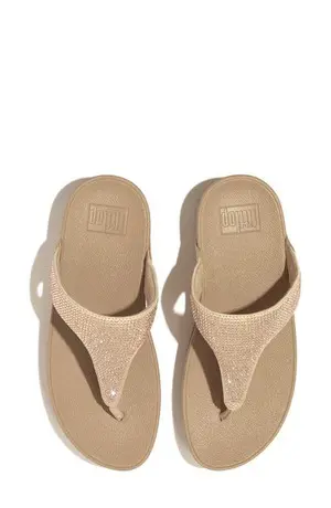 Fitflop Lulu Embellished Flip Flop - Latte Beige