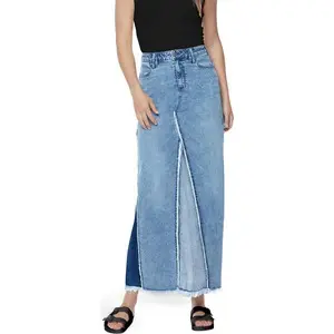 WASH LAB DENIM Maxi Skirt - Fade Blue