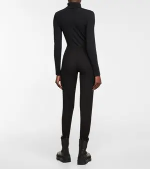 Moncler Mid-rise Jersey Stirrup Leggings - Black