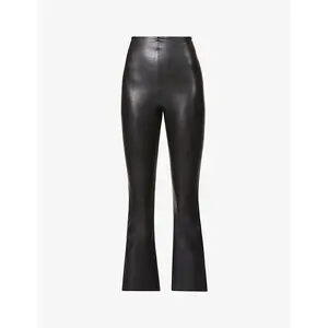 Commando Cropped Flared Faux-leather Trousers