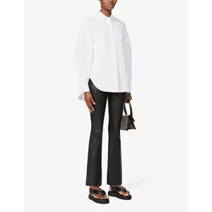 Commando Cropped Flared Faux-leather Trousers