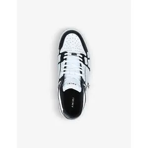 Amiri Skel Panelled Leather Low-top Trainers - Blk/white