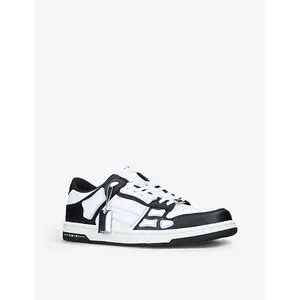 Amiri Skel Panelled Leather Low-top Trainers - Blk/white