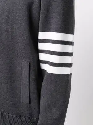 Thom Browne 4-bar Stripe Zip-up Jumper