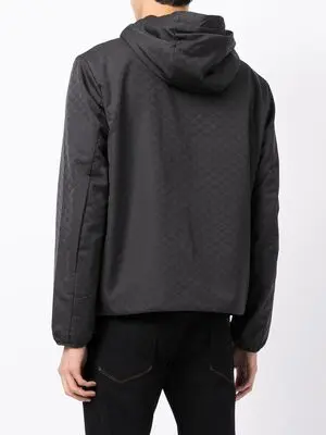 Emporio Armani Zip-up Hooded Jacket - Black