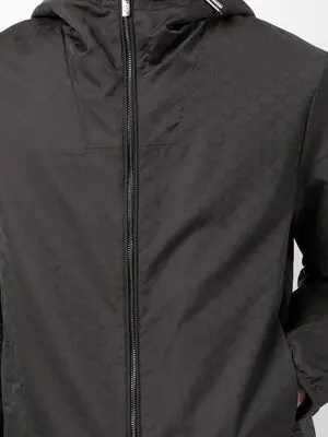 Emporio Armani Zip-up Hooded Jacket - Black