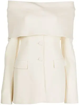 Altuzarra Wilding Off-shoulder Layered Blazer
