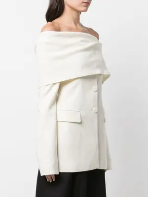 Altuzarra Wilding Off-shoulder Layered Blazer