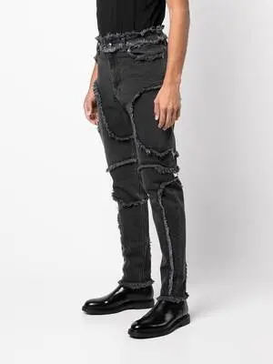 Eckhaus Latta Seam-detail Cropped Jeans