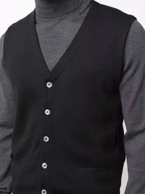 FILERIA Virgin Wool Gilet - Black