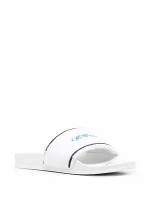 Off-White Logo Embroidered Slides