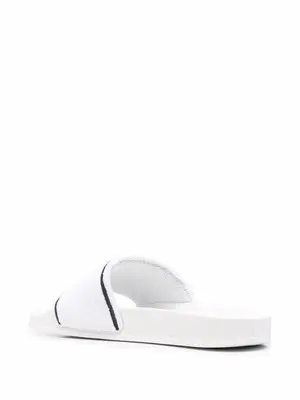 Off-White Logo Embroidered Slides