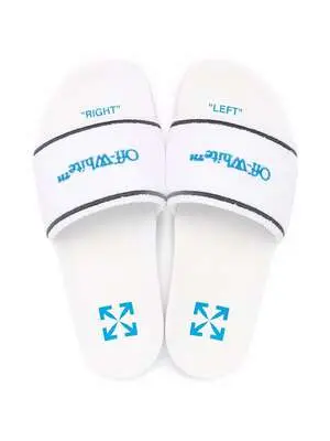 Off-White Logo Embroidered Slides