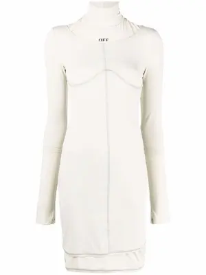 Off-White Logo-print Jersey Dress