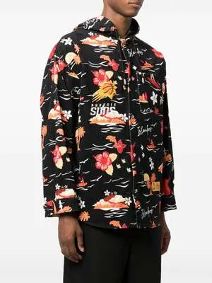 JUST DON Graphic-print Hooded Jacket