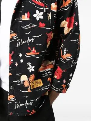 JUST DON Graphic-print Hooded Jacket