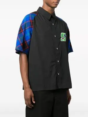 JUST DON Colour-block Short-sleeved Shirt