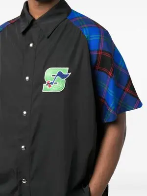 JUST DON Colour-block Short-sleeved Shirt