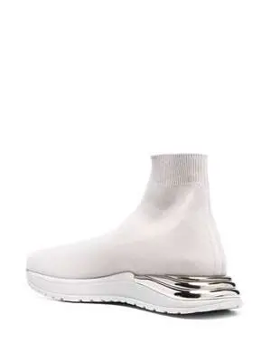 FERRAGAMO Sock-style Sneakers - Grey