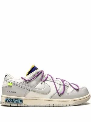 Nike X Off White Dunk Low Lot 48 Sneakers - White
