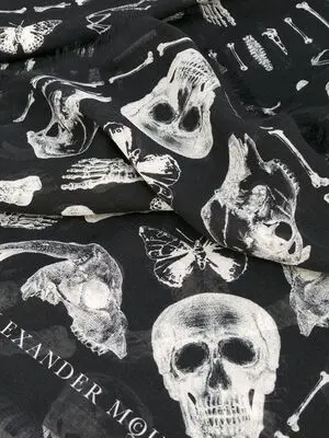 Alexander McQueen Skull And Badge Scarf